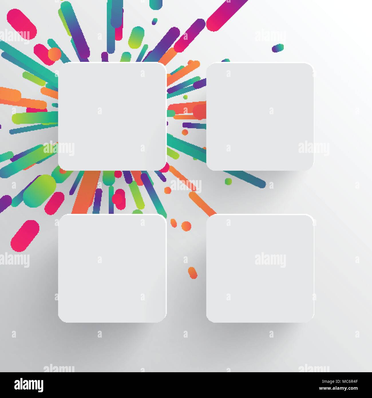 Colorful blank template for advertising, vector illustration Stock ...