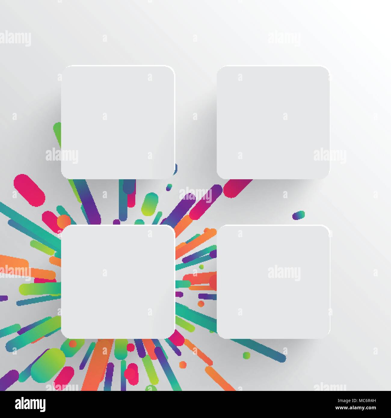 Colorful blank template for advertising, vector illustration Stock ...