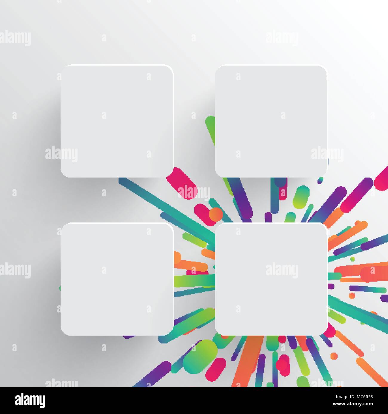 Colorful blank template for advertising, vector illustration Stock ...