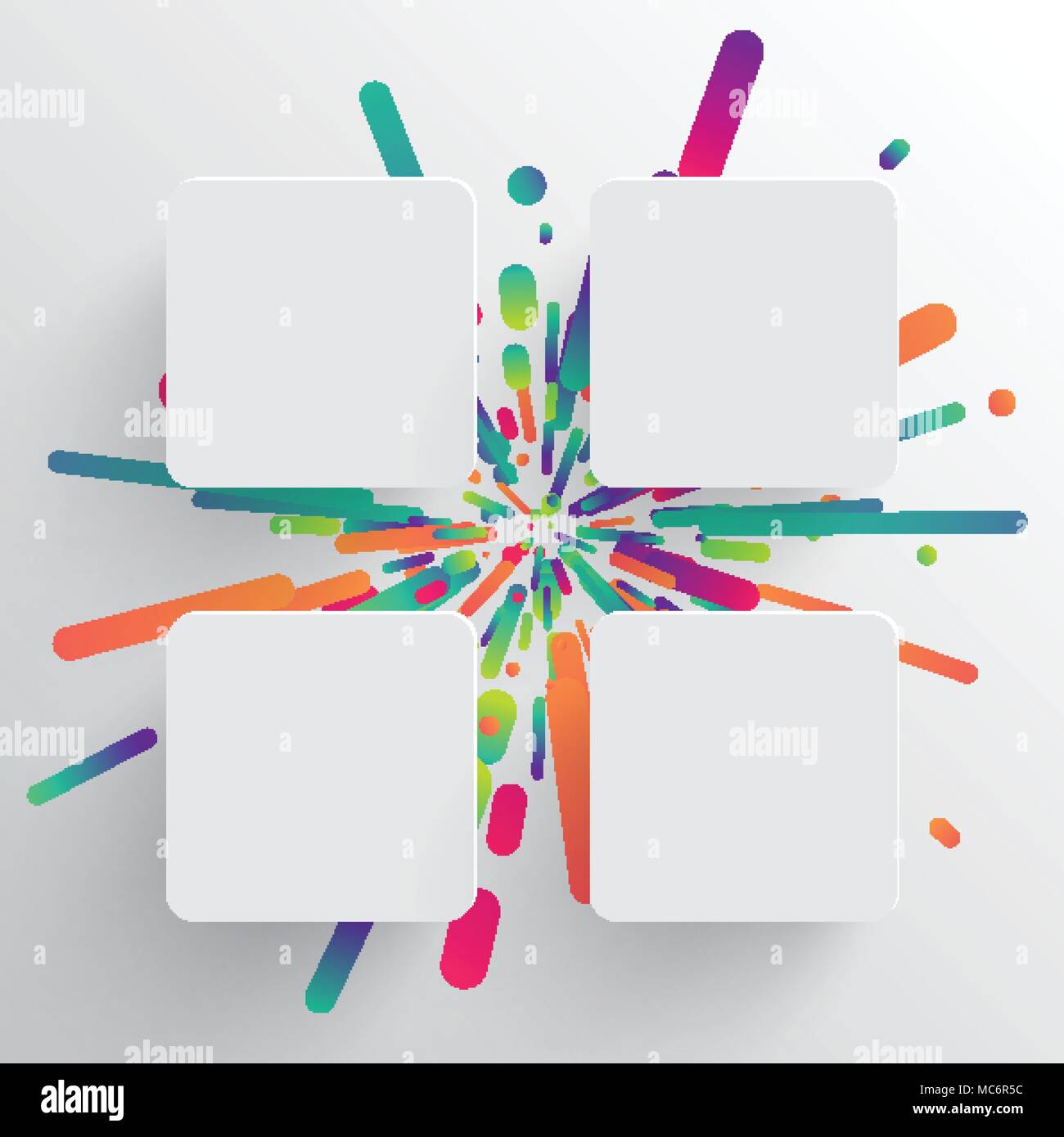 Colorful blank template for advertising, vector illustration Stock ...