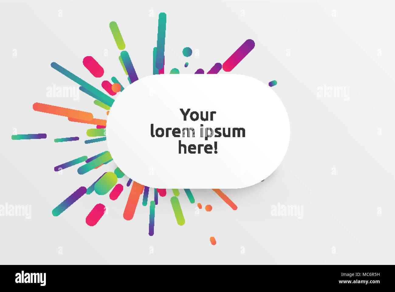 Colorful blank template for advertising, vector illustration Stock ...