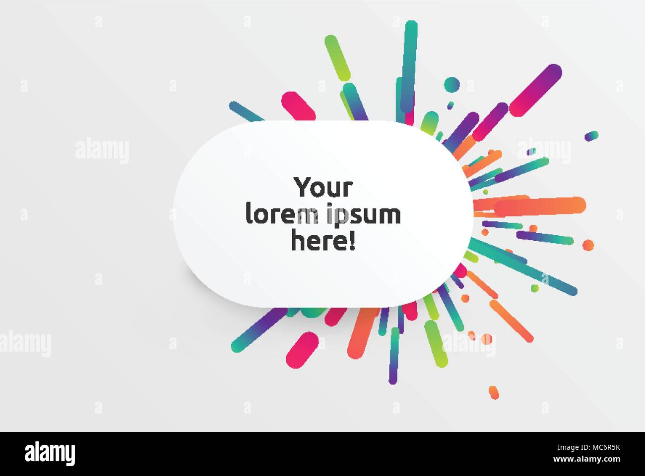 Colorful blank template for advertising, vector illustration Stock ...