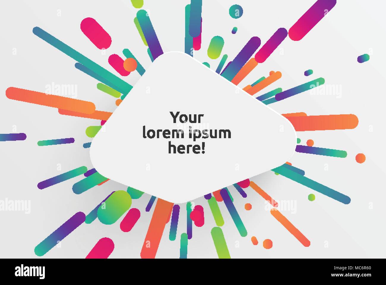 Colorful blank template for advertising, vector illustration Stock ...
