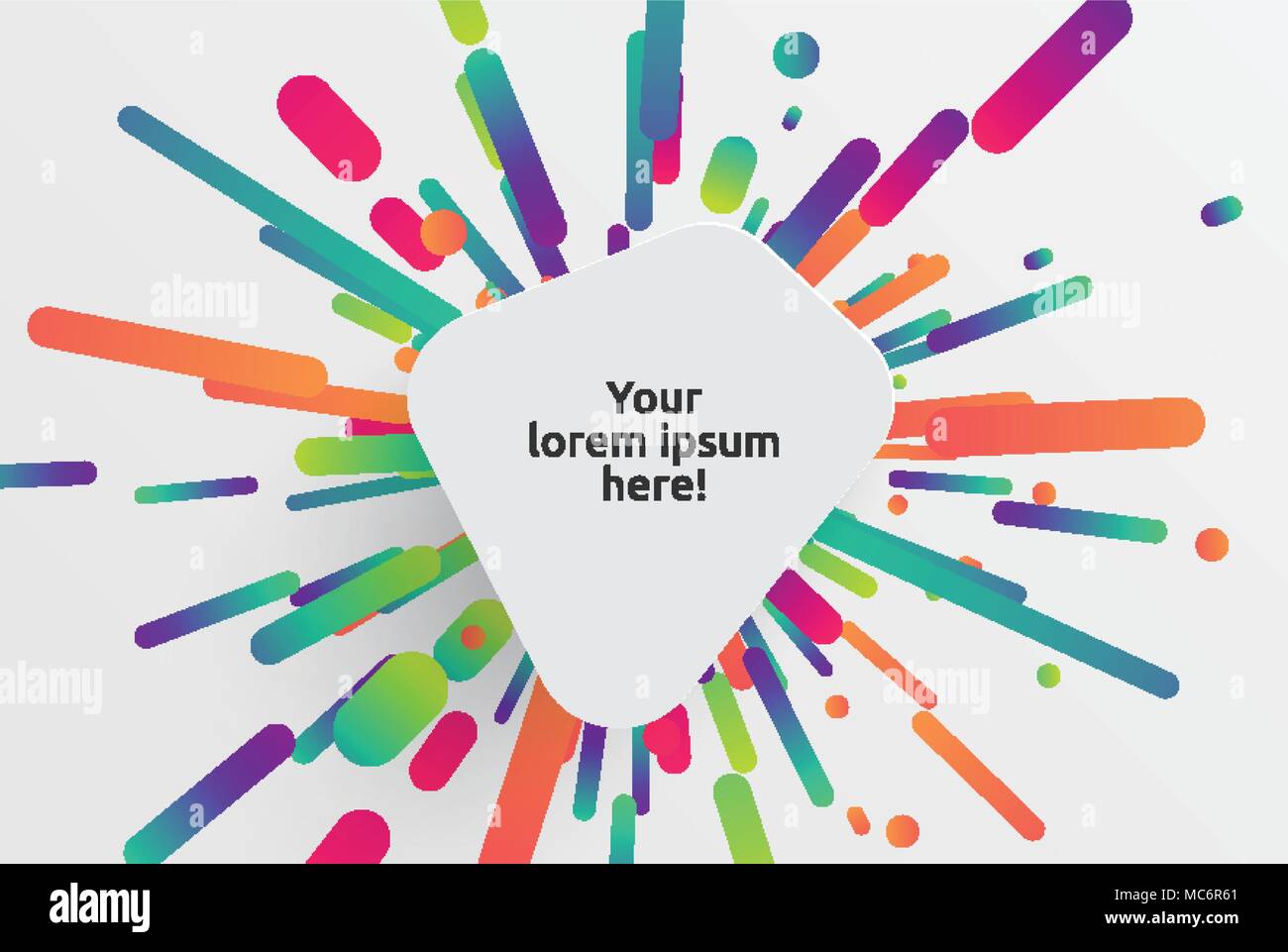 Colorful blank template for advertising, vector illustration Stock ...