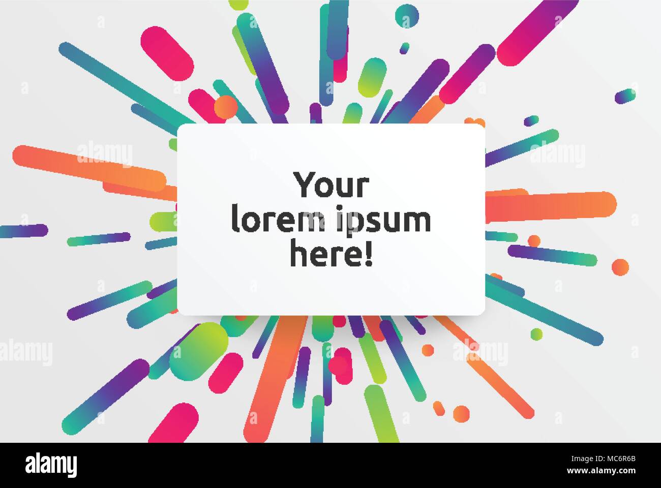 Colorful blank template for advertising, vector illustration Stock ...