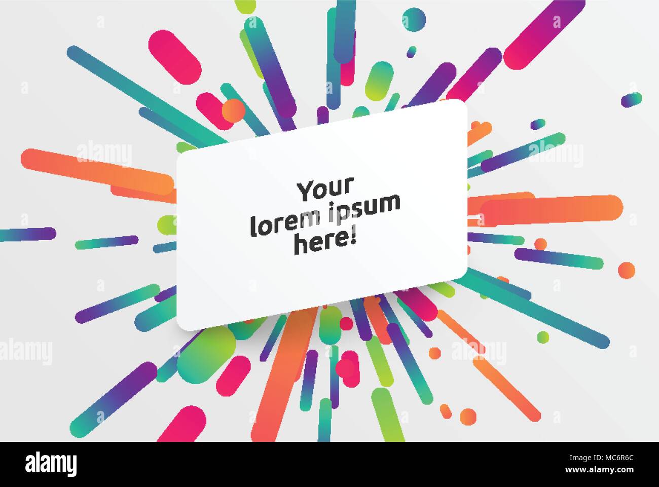 Colorful blank template for advertising, vector illustration Stock ...
