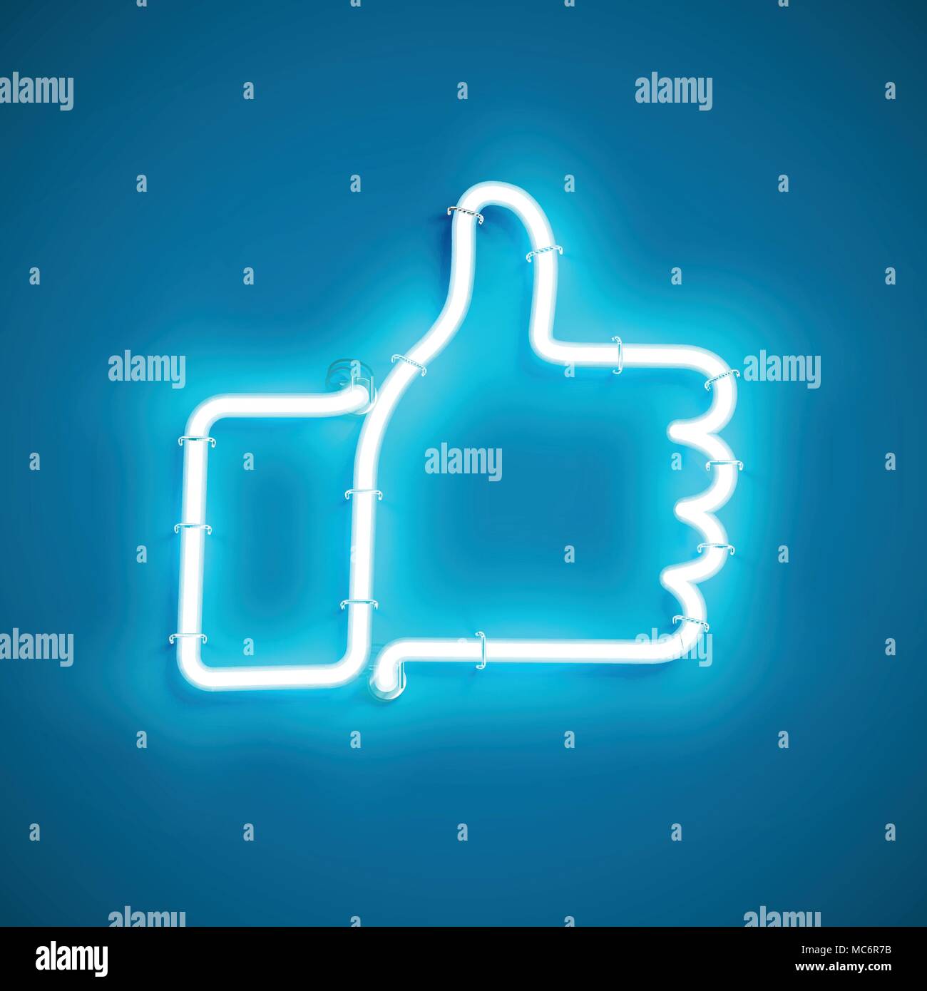 Realistic neon like sign, vector illustration Stock Vector Image & Art ...