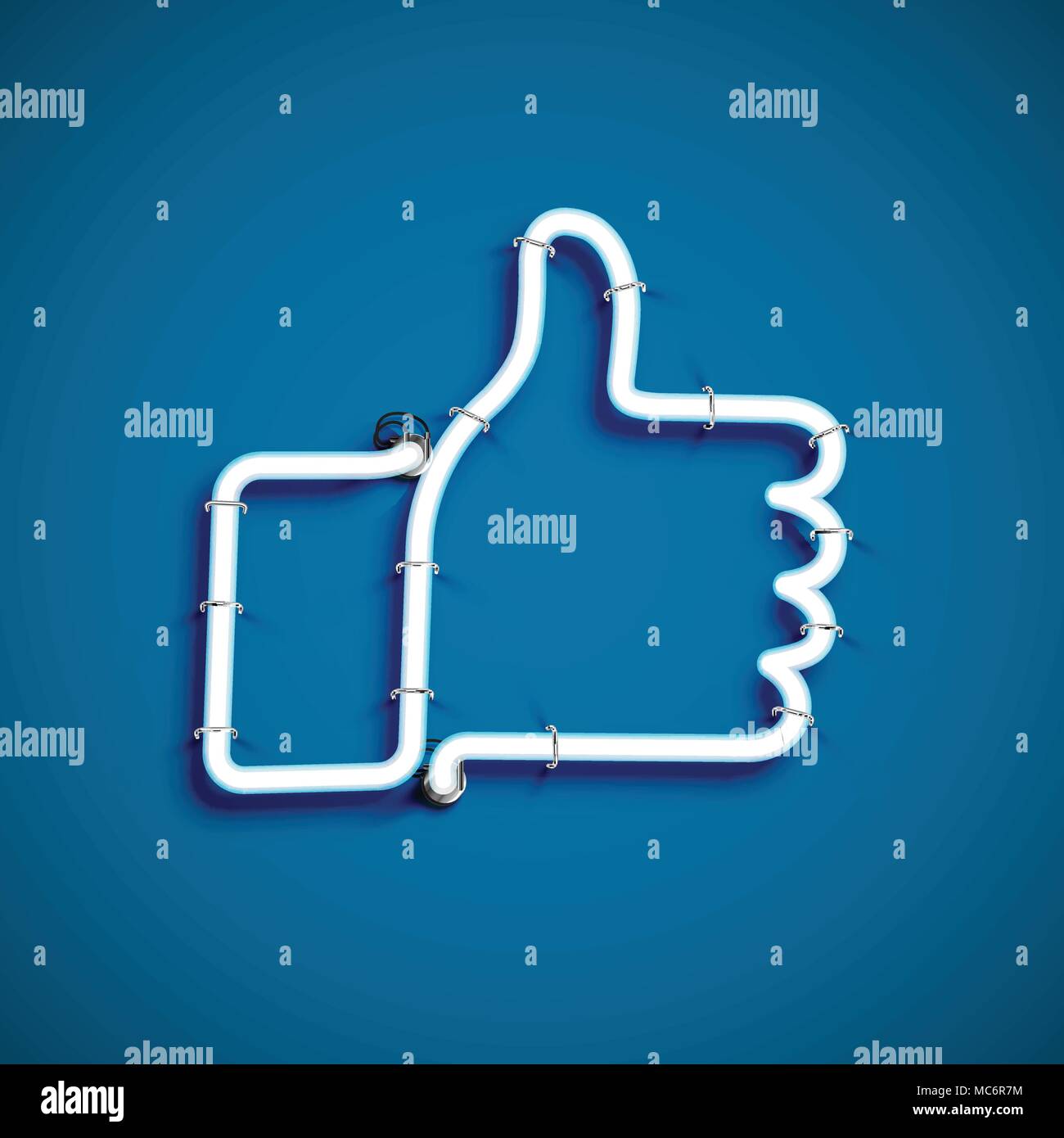 Realistic neon like sign, vector illustration Stock Vector Image & Art ...