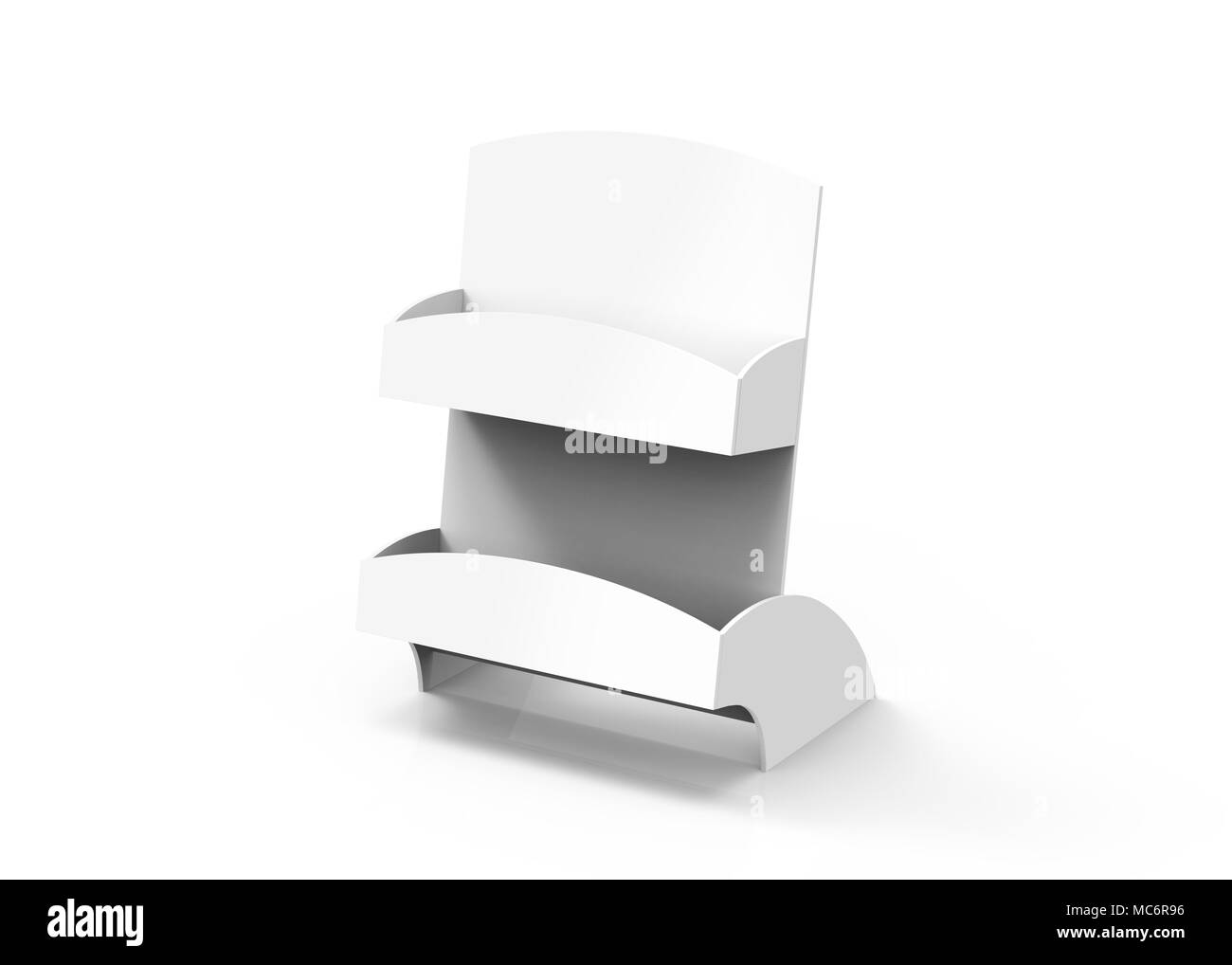 Cardboard display rack, 3d render ladder rack for product advertising ...