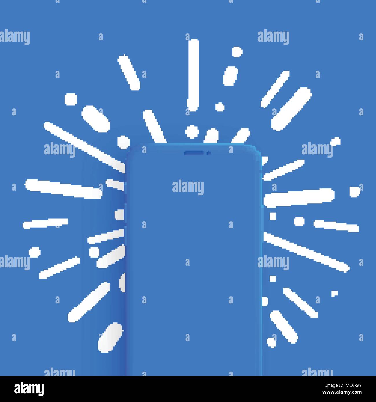 Realistic matte smartphone with colorful background, vector ...