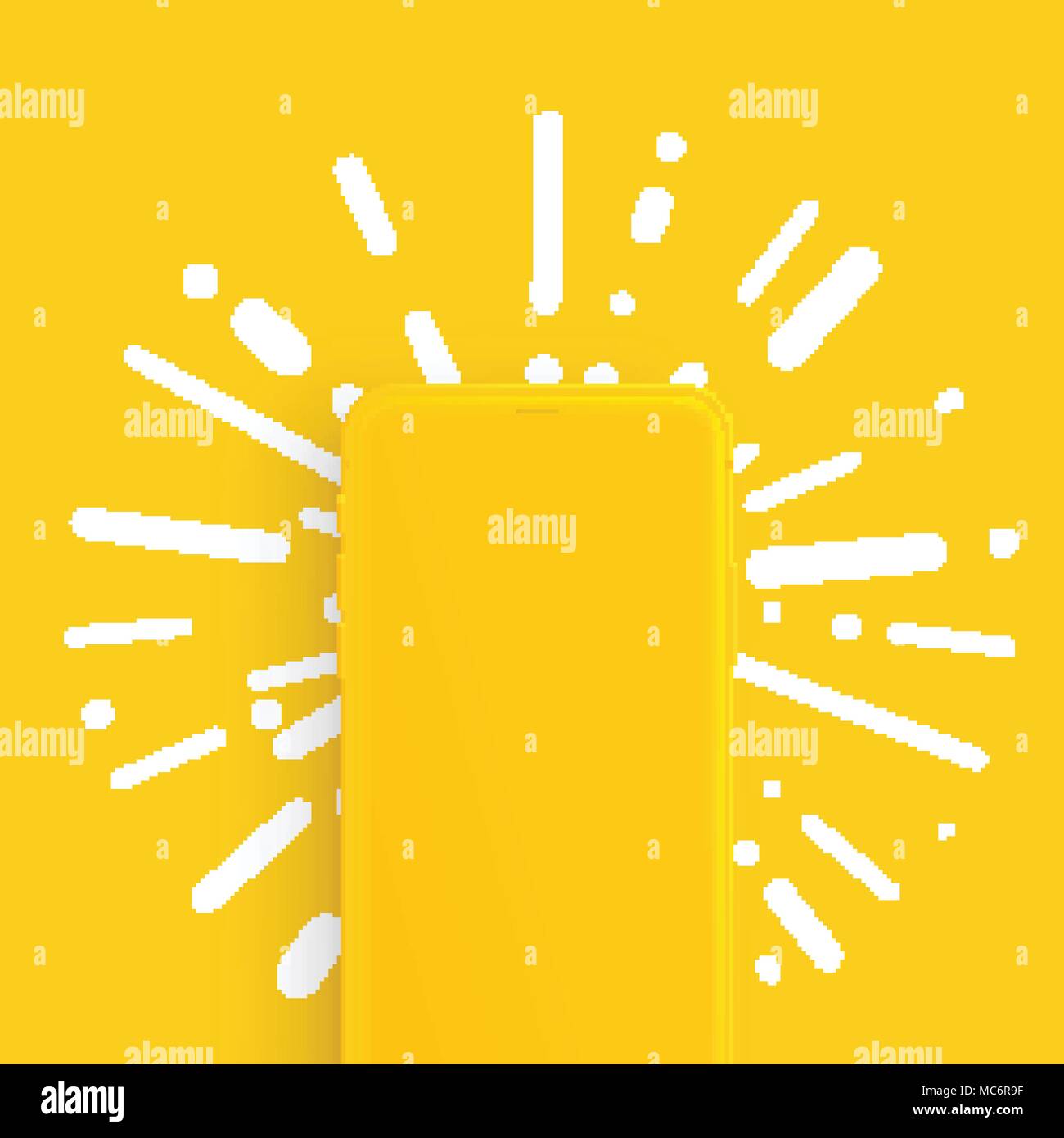 Realistic matte smartphone with colorful background, vector ...