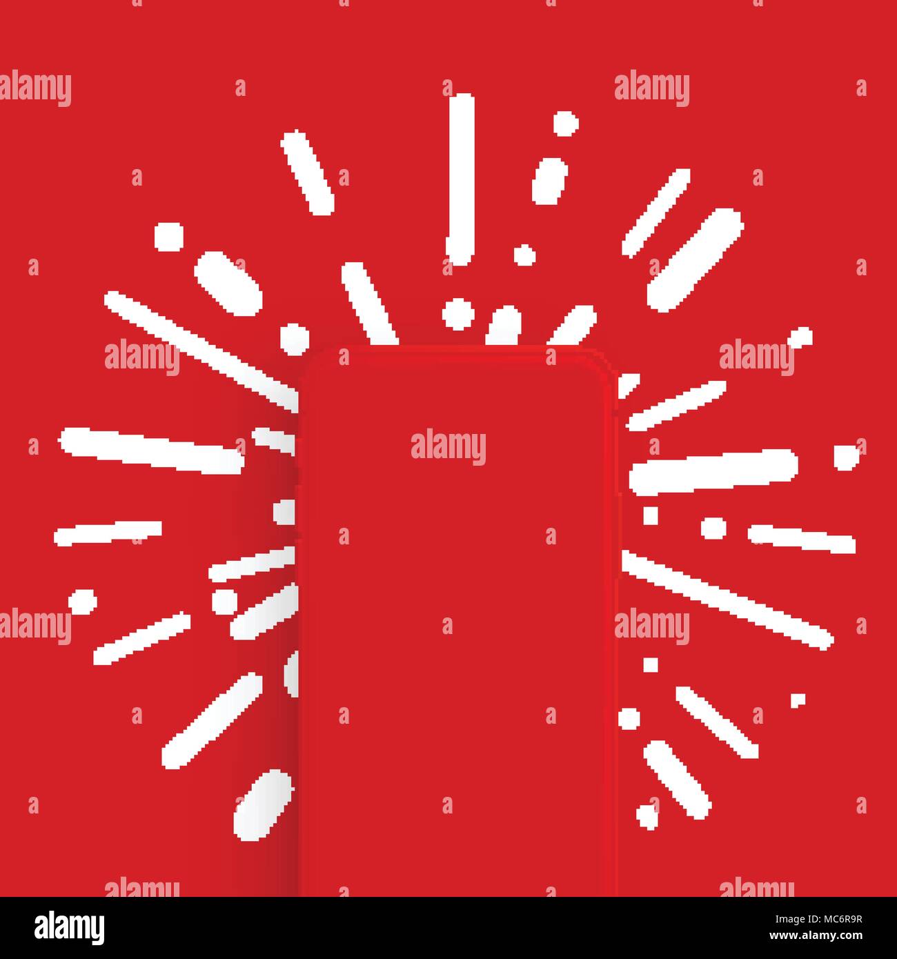 Realistic matte smartphone with colorful background, vector ...