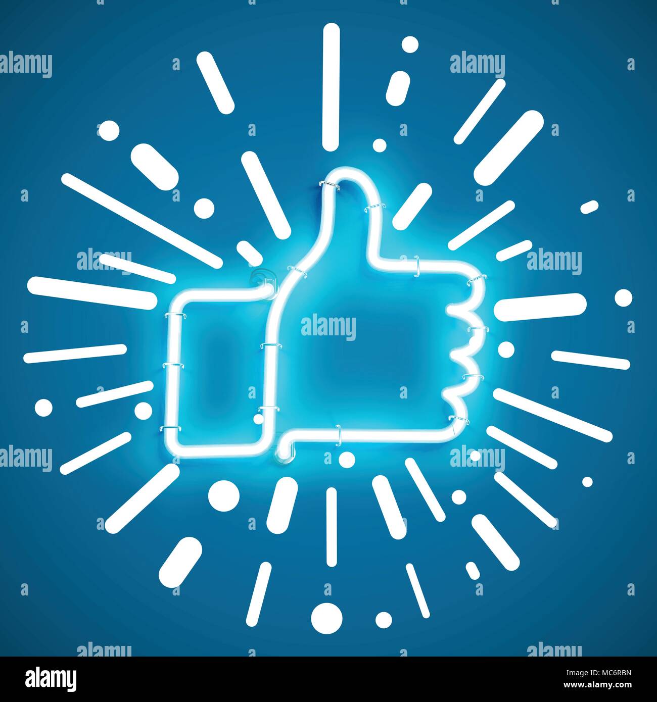 Realistic neon like sign, vector illustration Stock Vector Image & Art ...