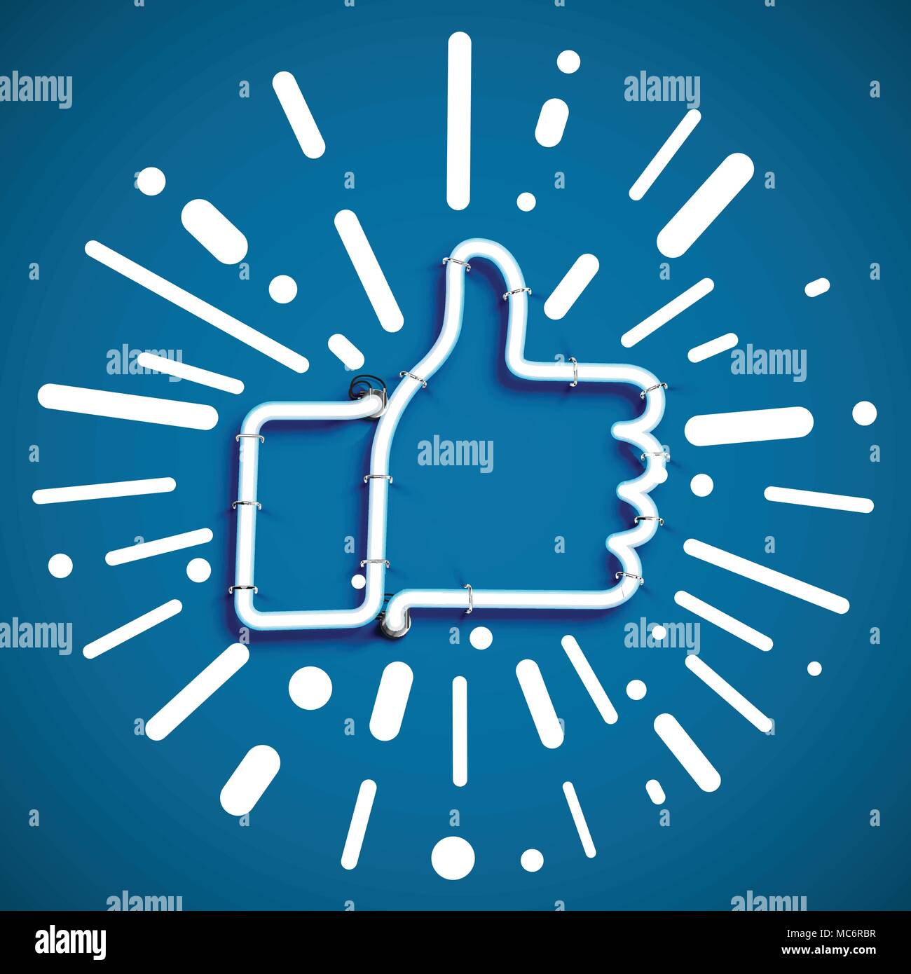 Realistic neon like sign, vector illustration Stock Vector Image & Art ...