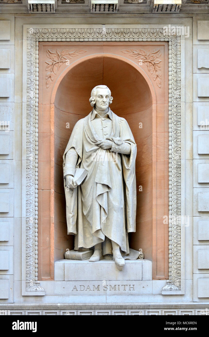 London, England, UK. Statue: Adam Smith (by William Theed) on ...