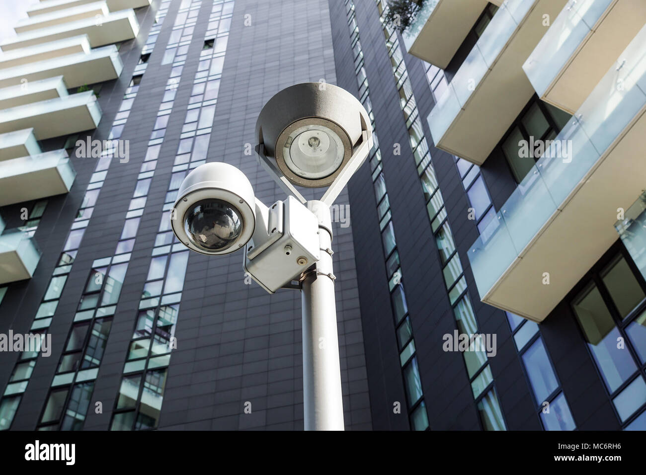 Security CCTV camera or surveillance system in office building Stock ...