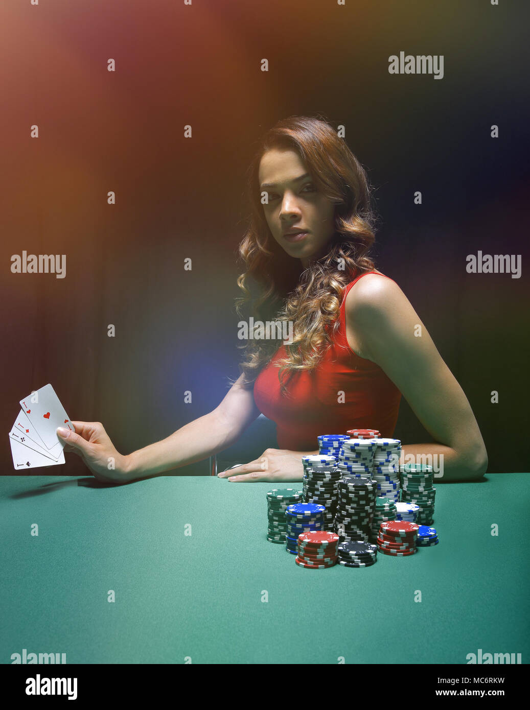 Croupier female hi-res stock photography and images - Alamy