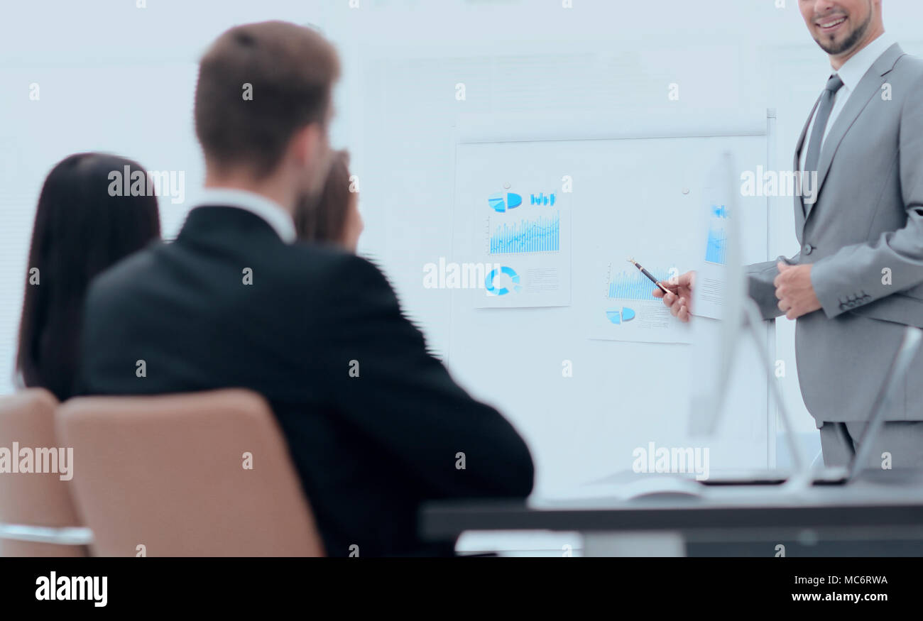 Business man making a presentation in the office Stock Photo - Alamy
