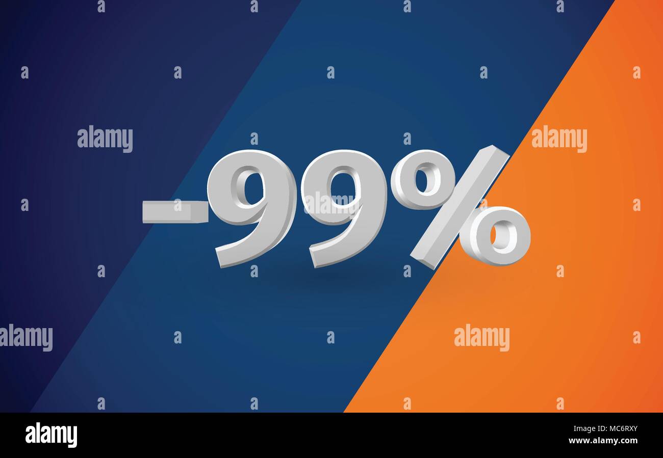 99 percent off banner Stock Vector Images - Alamy