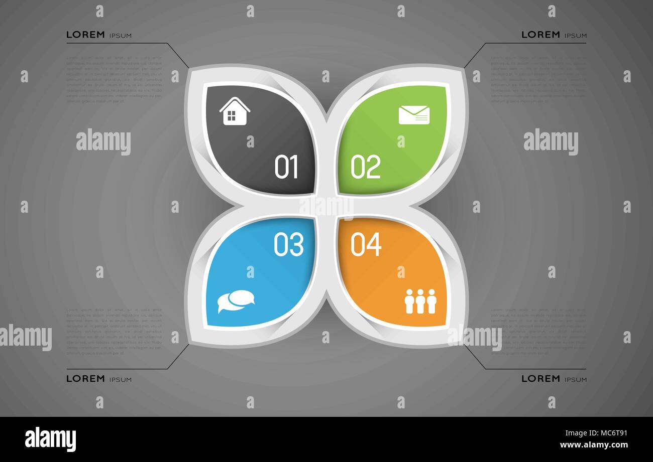 option cells banners with icons; design template Stock Vector Image ...