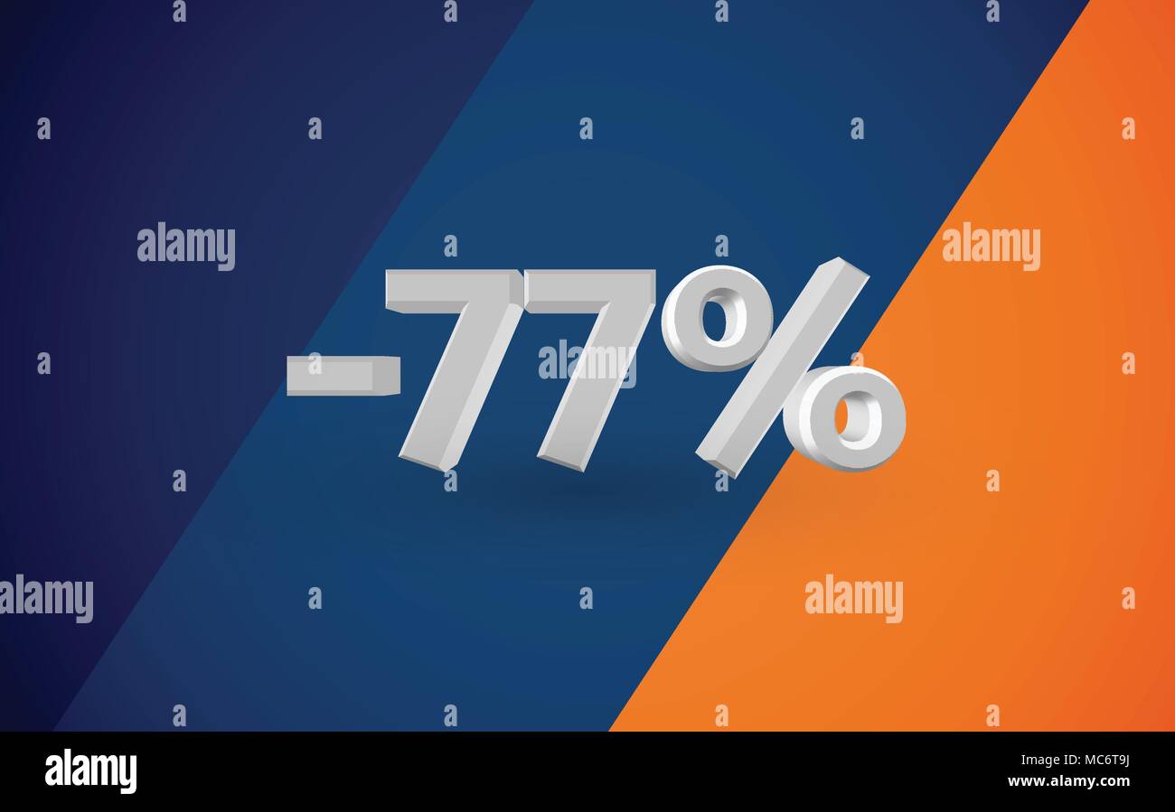 3D sale illustration with percentage, vector Stock Vector Image & Art ...