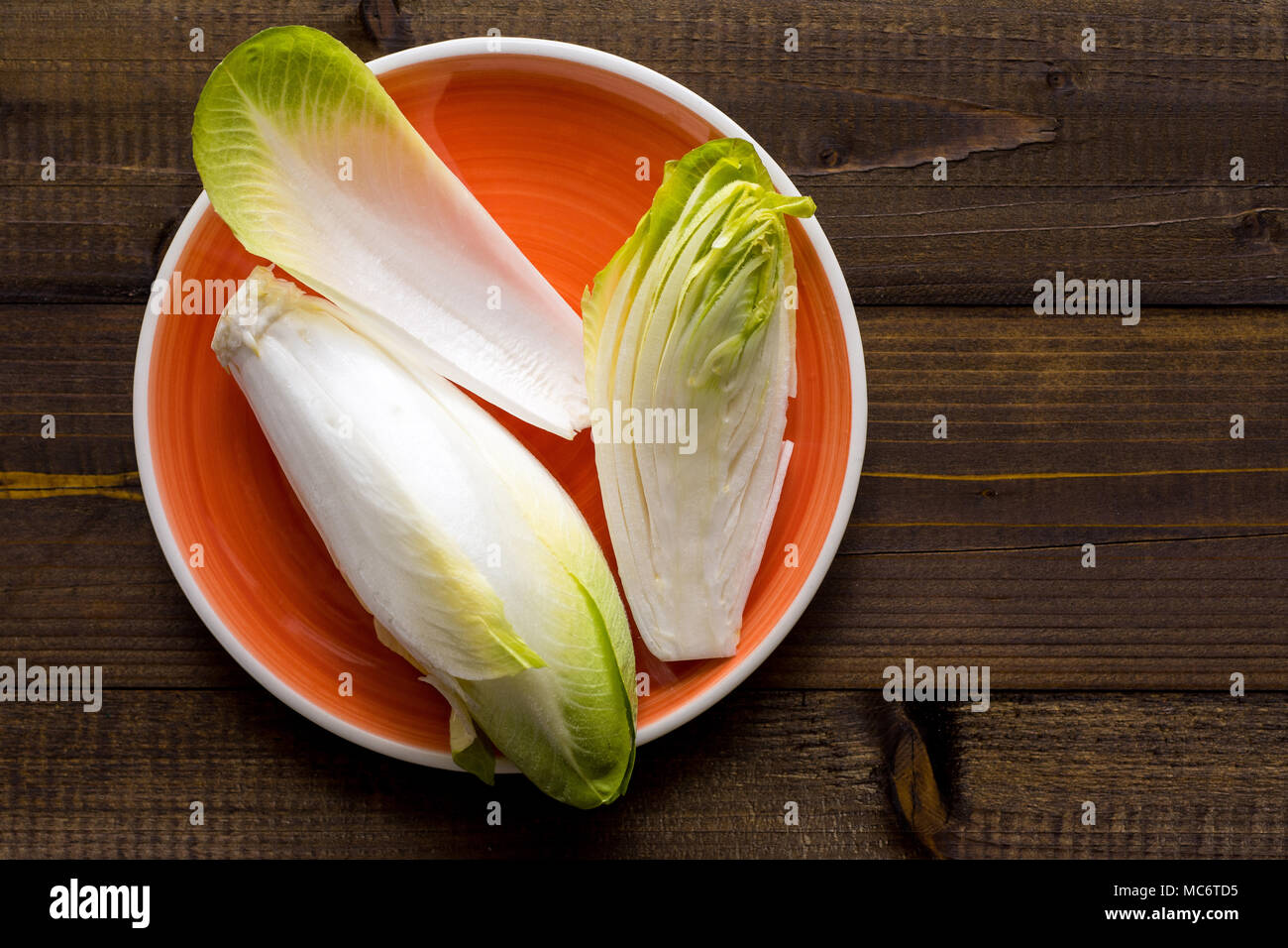 Fresh Witloof Organic Healthy Food. Raw Chicory Salad Stock Photo - Alamy