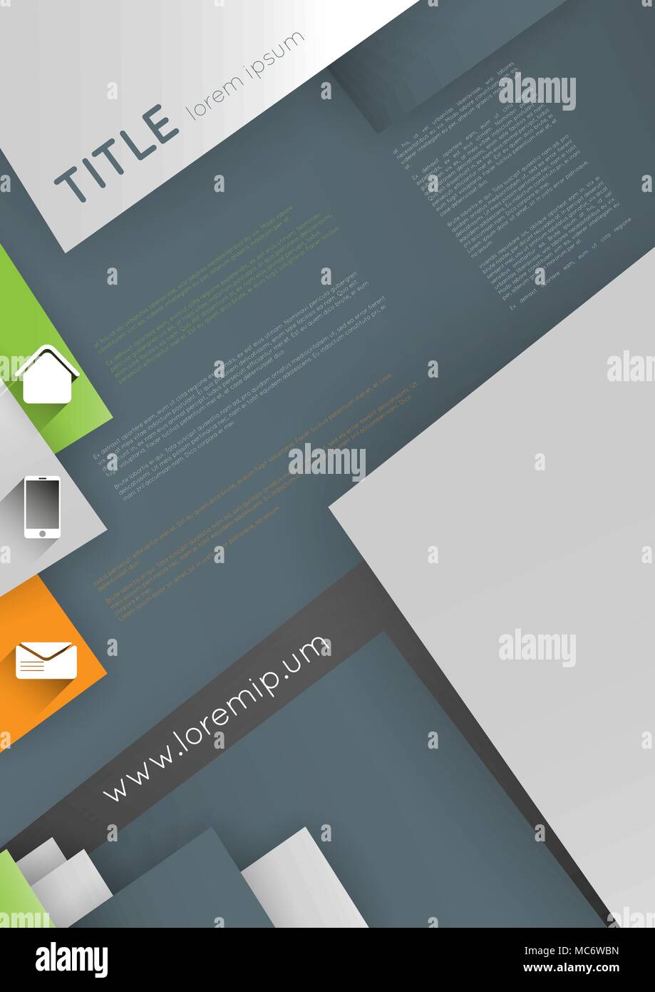 modern poster design template with icons and triangles Stock Vector ...