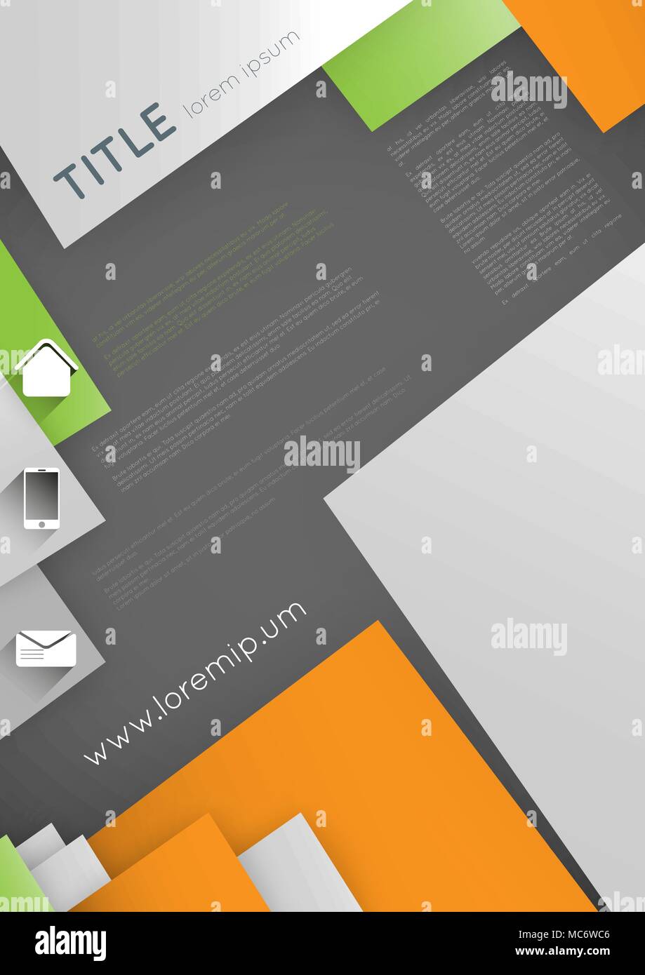 modern poster design template with icons and triangles Stock Vector ...