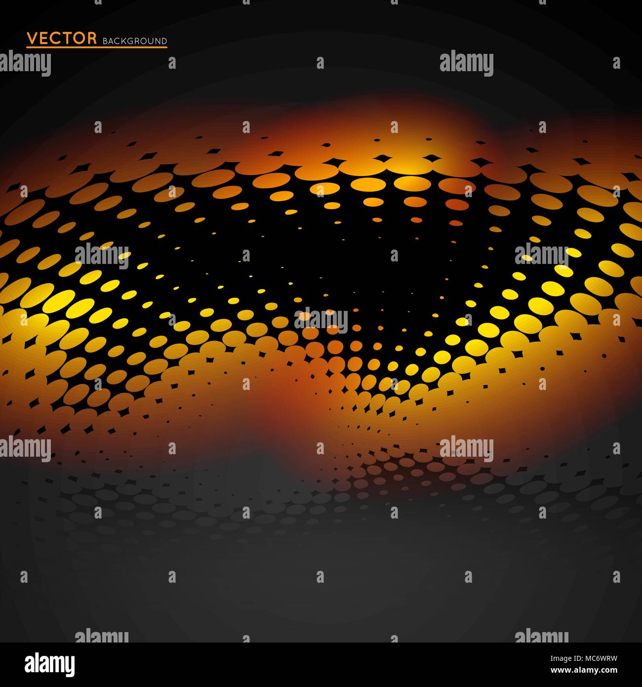 abstract dark halftone background design with glowing light effect ...