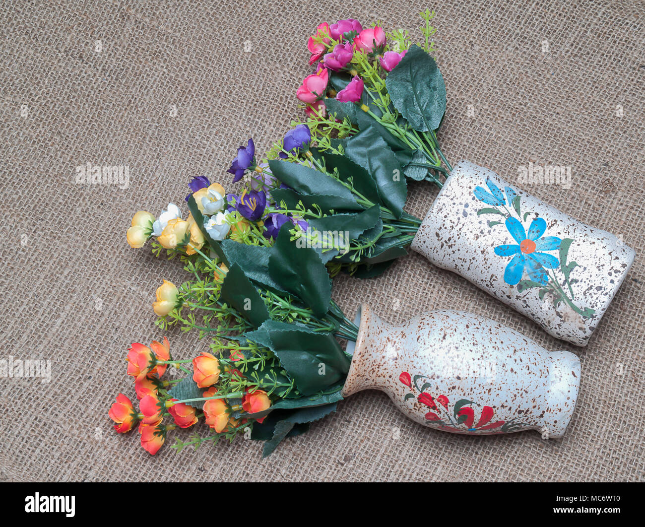 flower vase , The colors are beautiful Stock Photo - Alamy