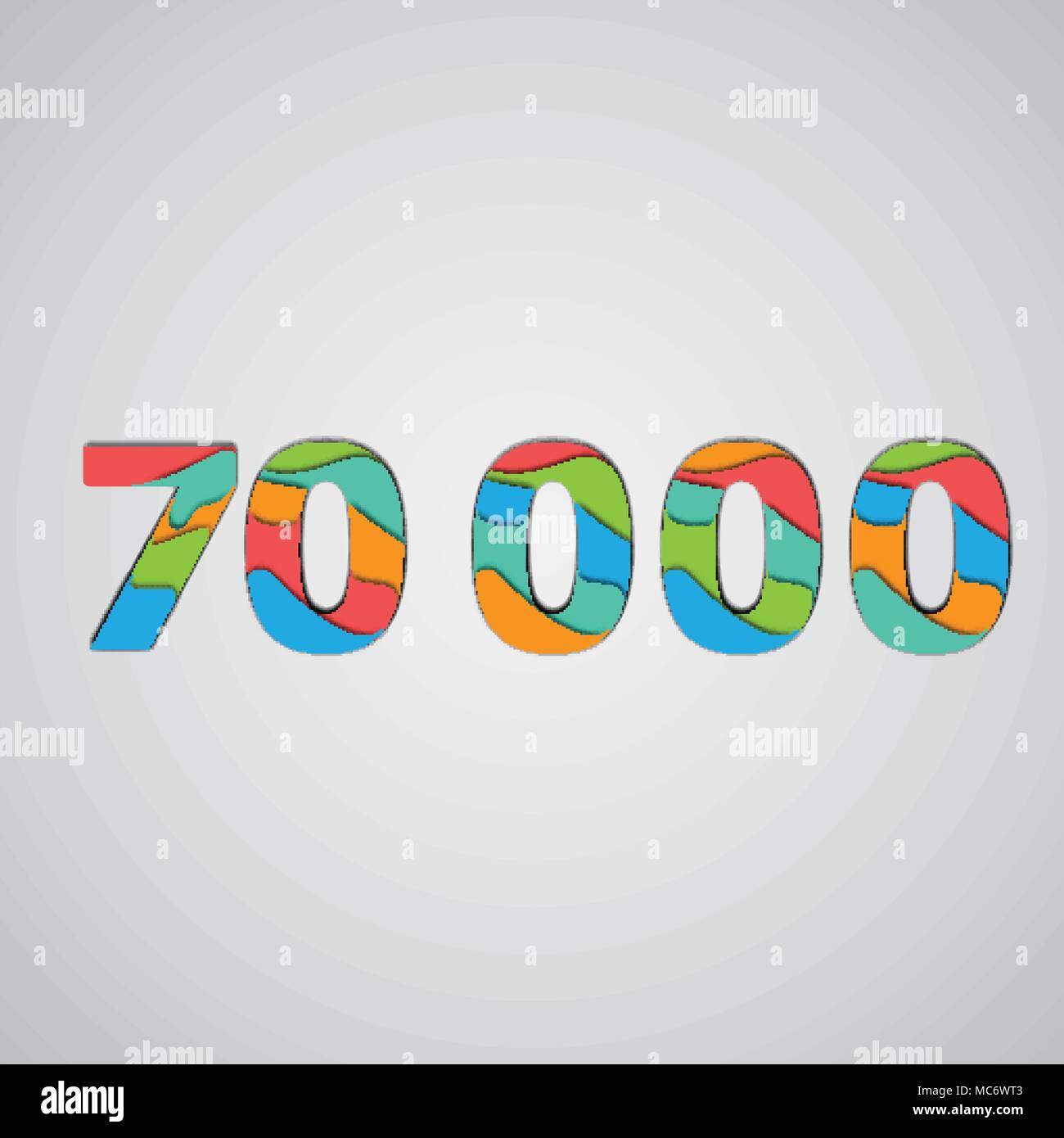 Colorful papercut layered number, vector Stock Vector Image & Art - Alamy