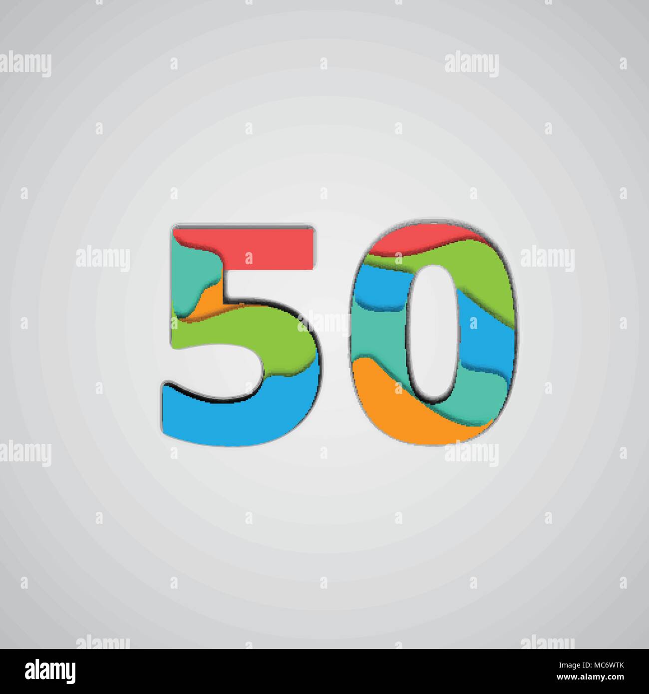 Colorful papercut layered number, vector Stock Vector Image & Art - Alamy