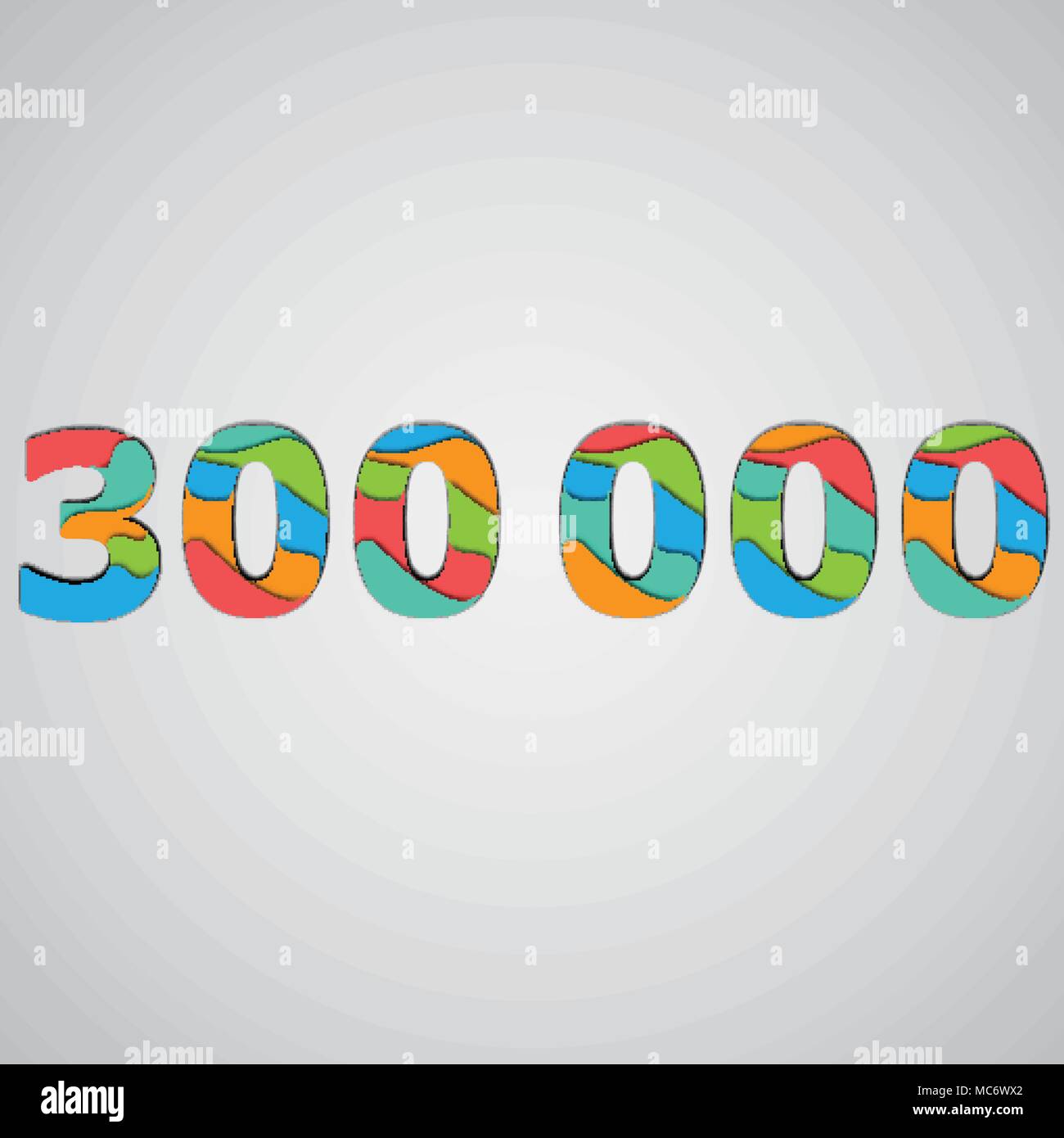 Colorful papercut layered number, vector Stock Vector Image & Art - Alamy
