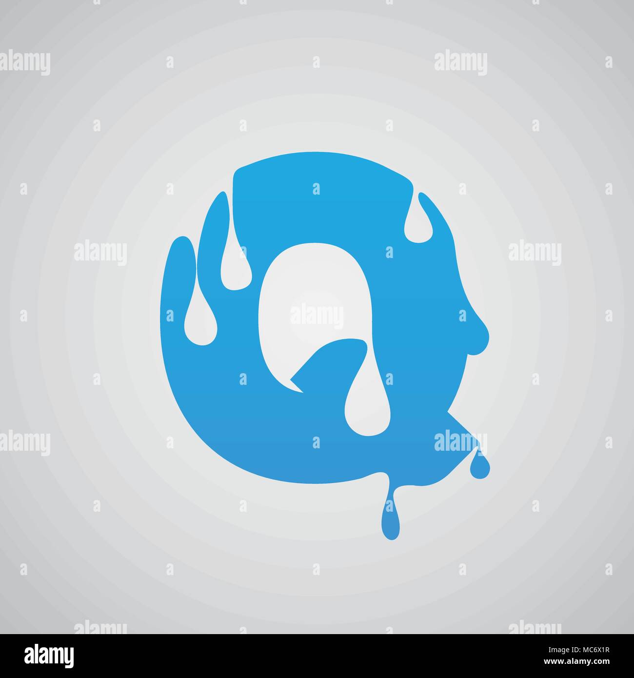 Blue flow character, vector Stock Vector Image & Art - Alamy