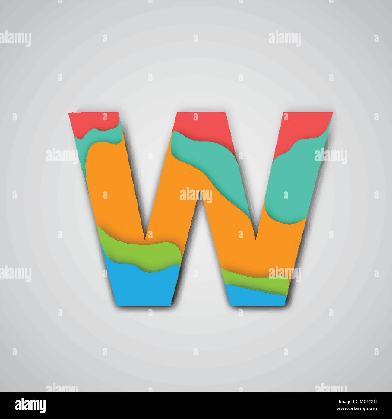 Colorful papercut layered character, vector Stock Vector Image & Art ...