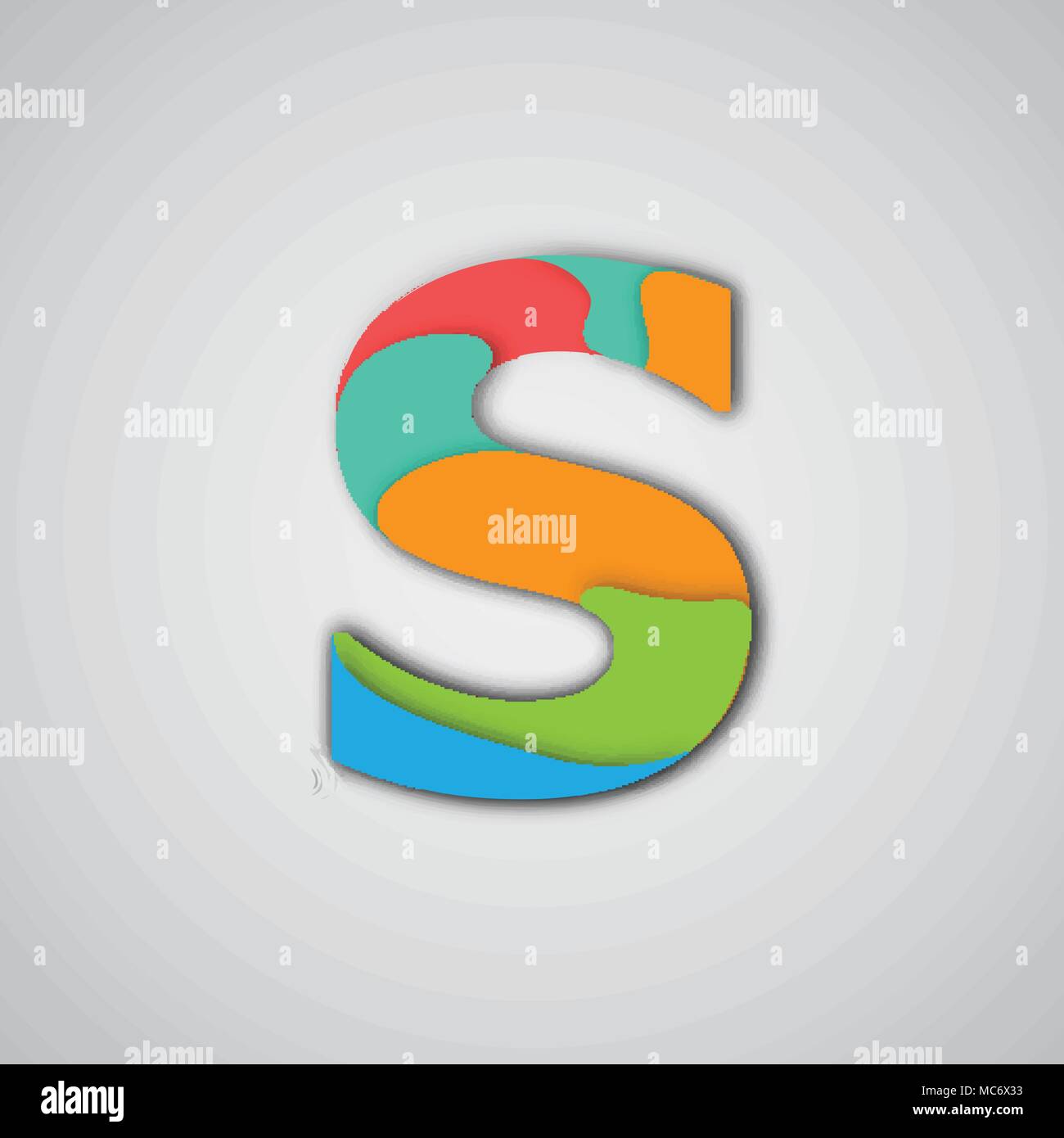 Colorful papercut layered character, vector Stock Vector Image & Art ...