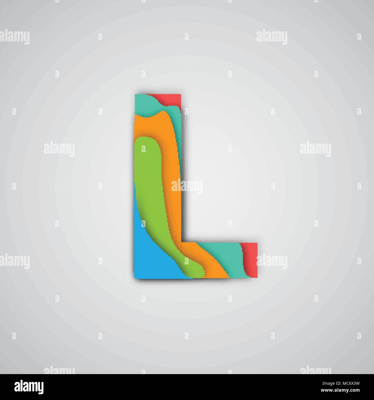 Colorful papercut layered character, vector Stock Vector Image & Art ...