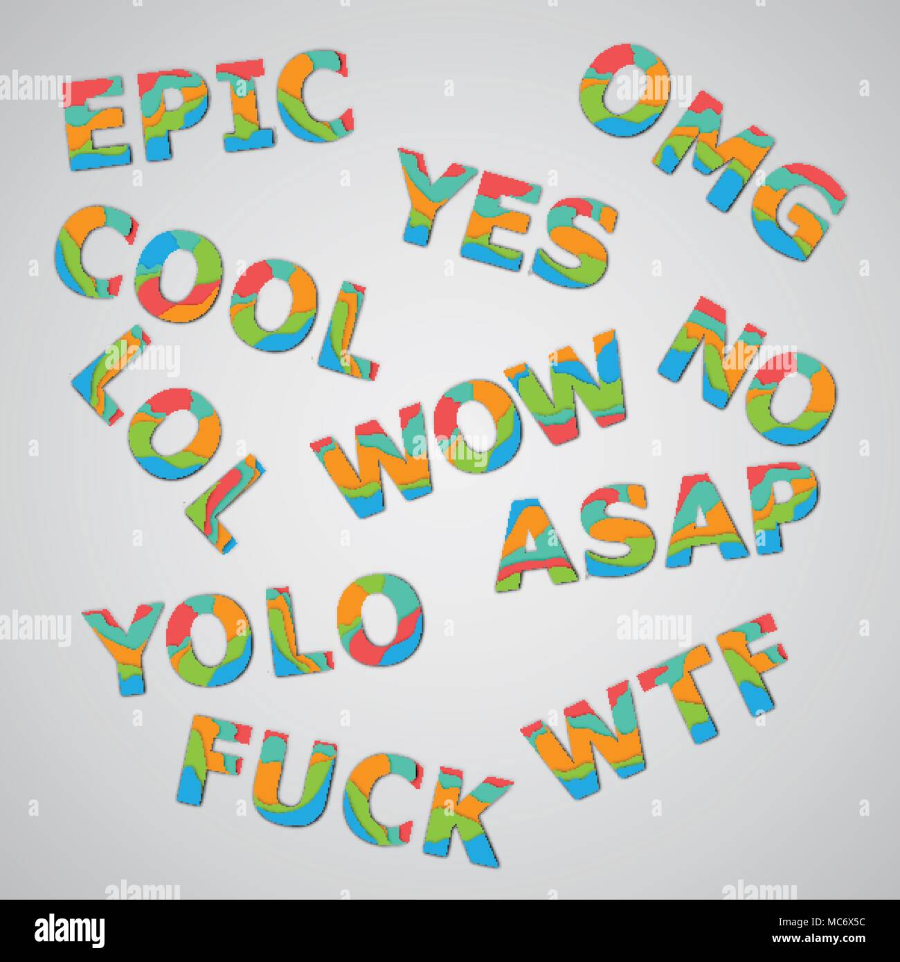 Colorful word, vector illustration Stock Vector Image & Art - Alamy