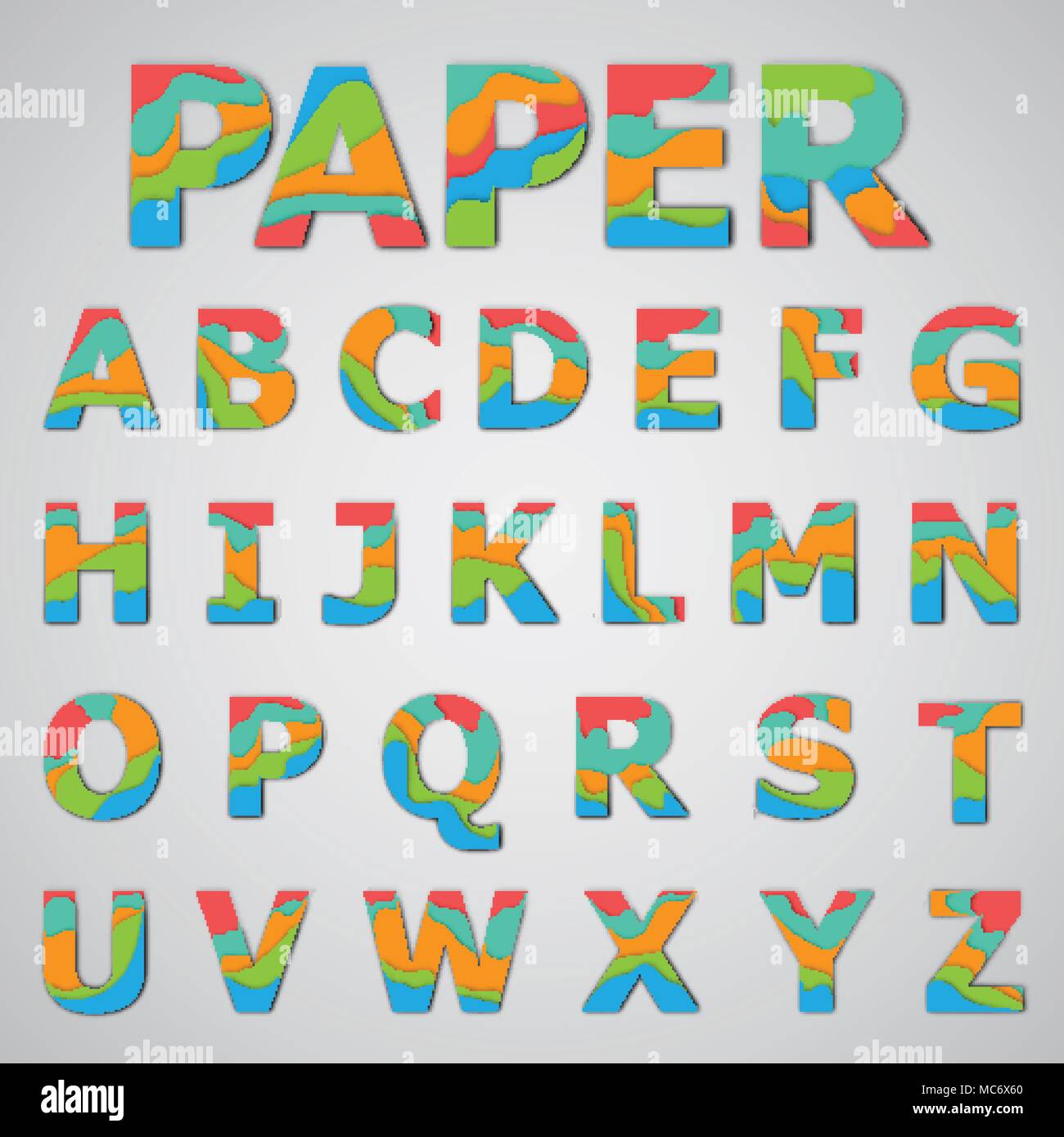 Colorful font set, vector illustration Stock Vector Image & Art - Alamy