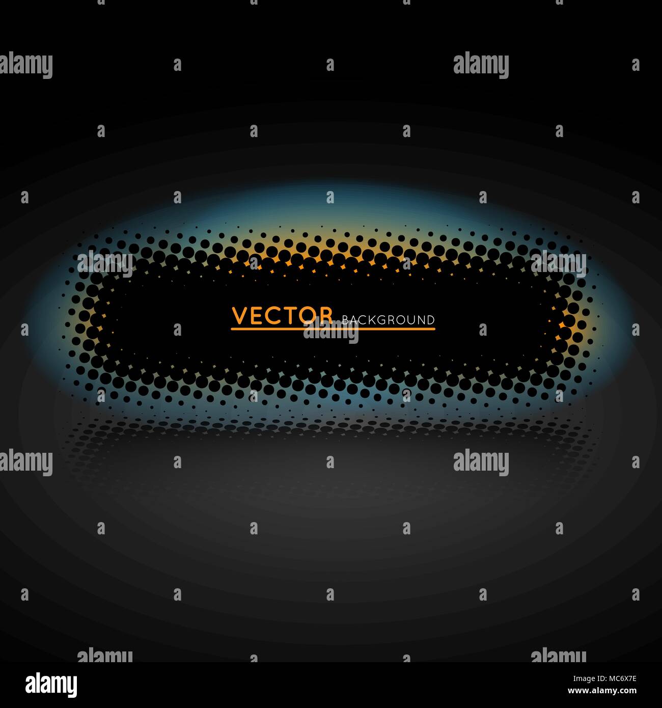 halftone sign design with glowing light effect around Stock Vector ...