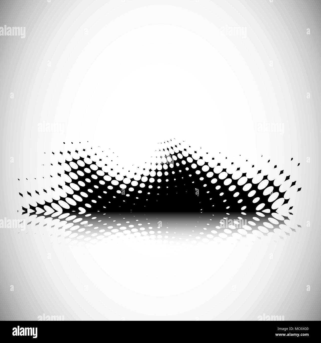 abstract background with halftone effect and reflection Stock Vector ...