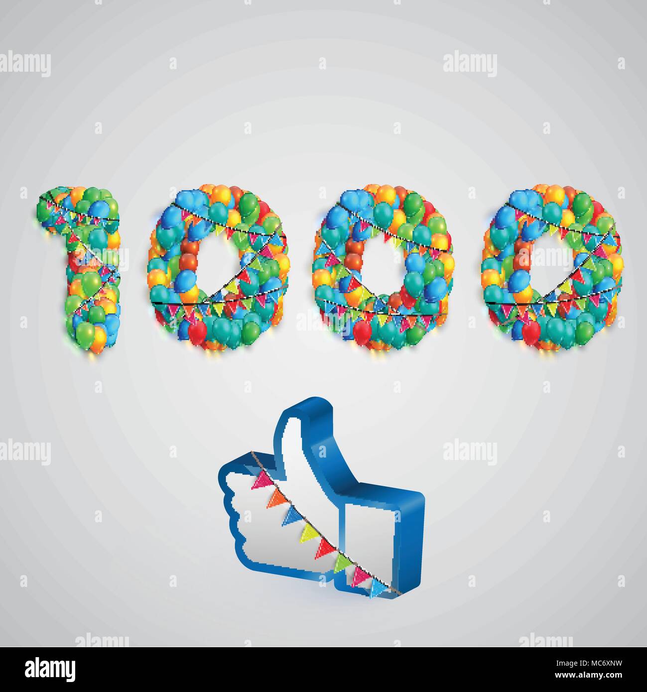 Balloon number 1000 Stock Vector Images - Alamy