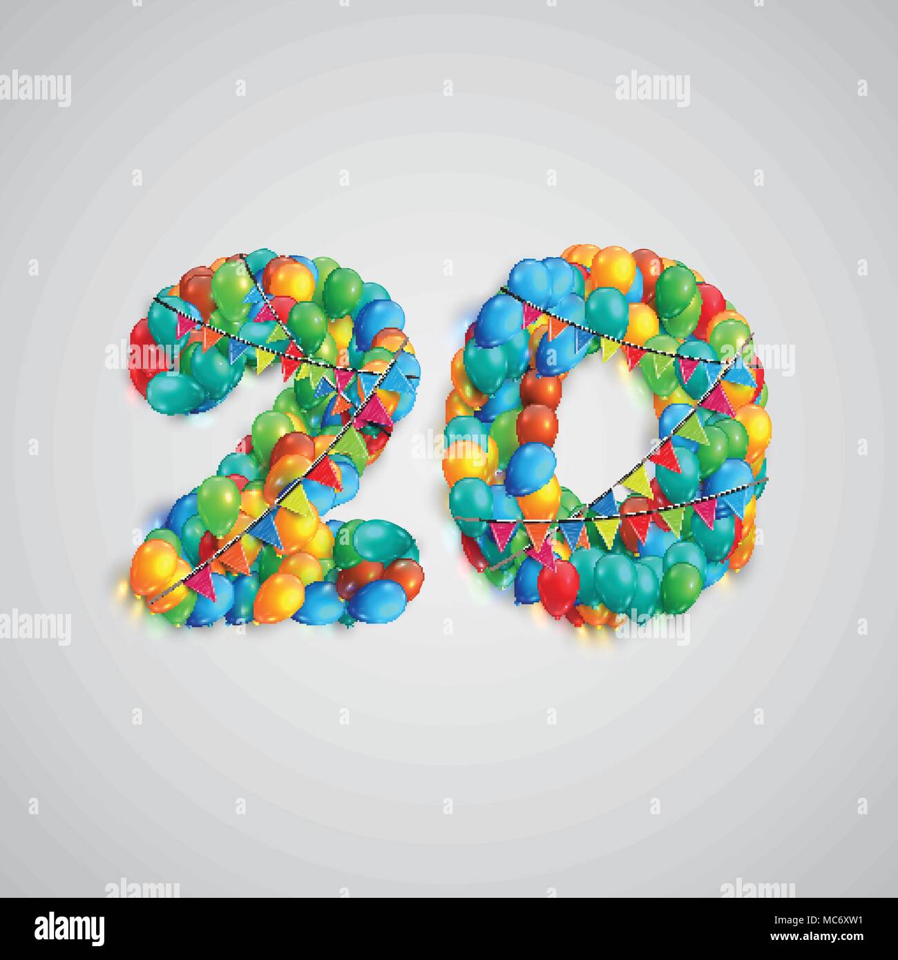 3d number 20 Stock Vector Images - Alamy