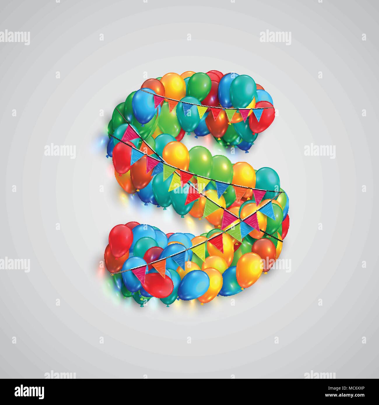 Colorful font made by ballons, vector Stock Vector Image & Art - Alamy