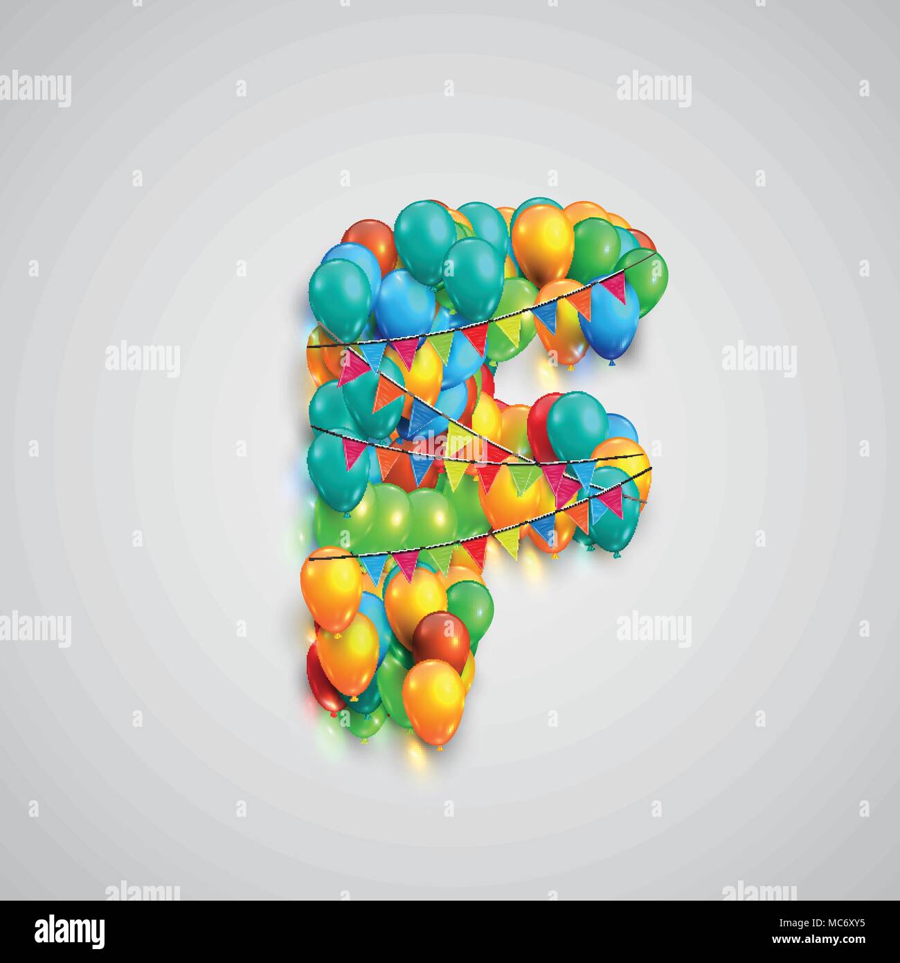 Colorful font made by ballons, vector Stock Vector Image & Art - Alamy