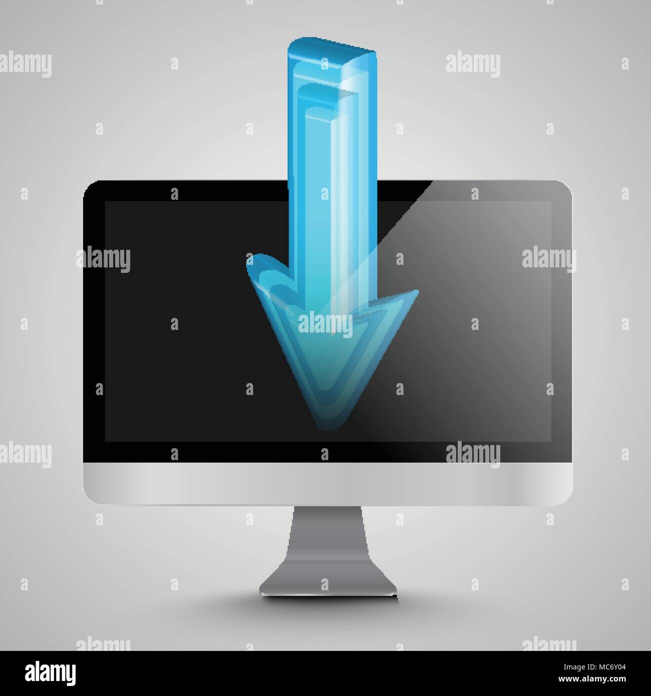 PC, downloading content, vector Stock Vector Image & Art - Alamy