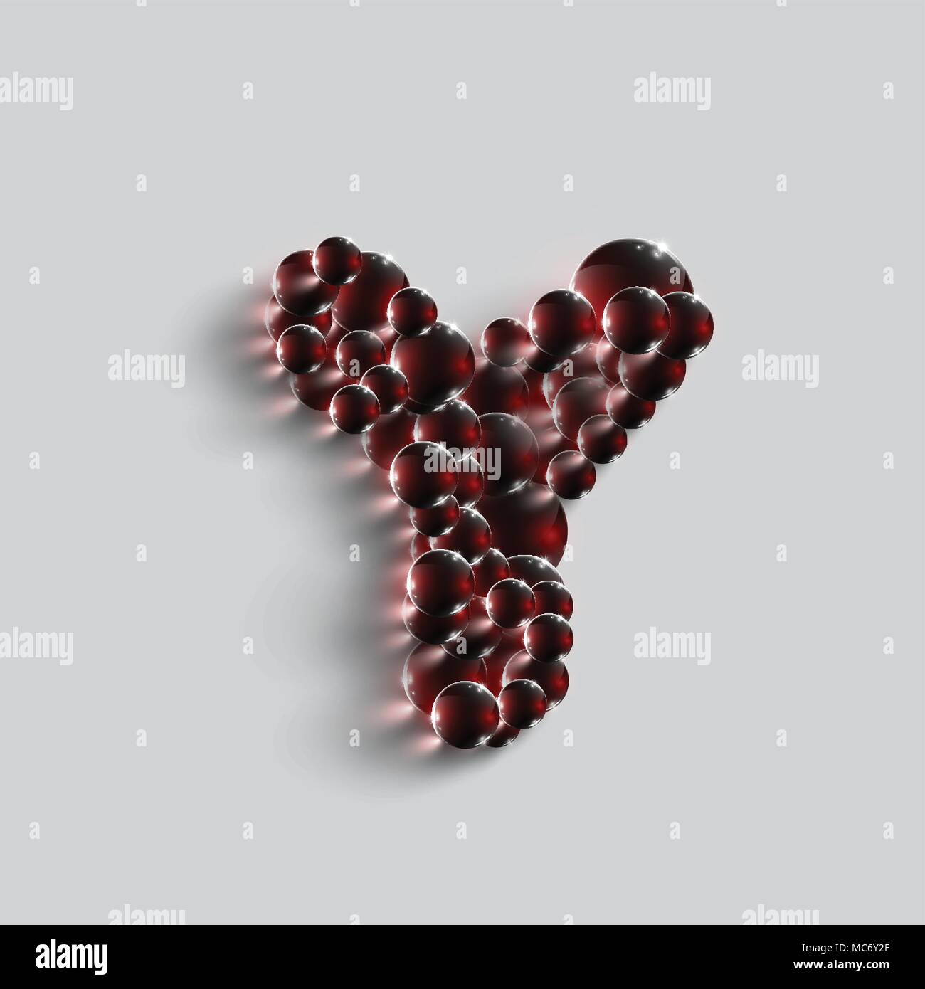 A letter made by red spheres, vector Stock Vector Image & Art - Alamy
