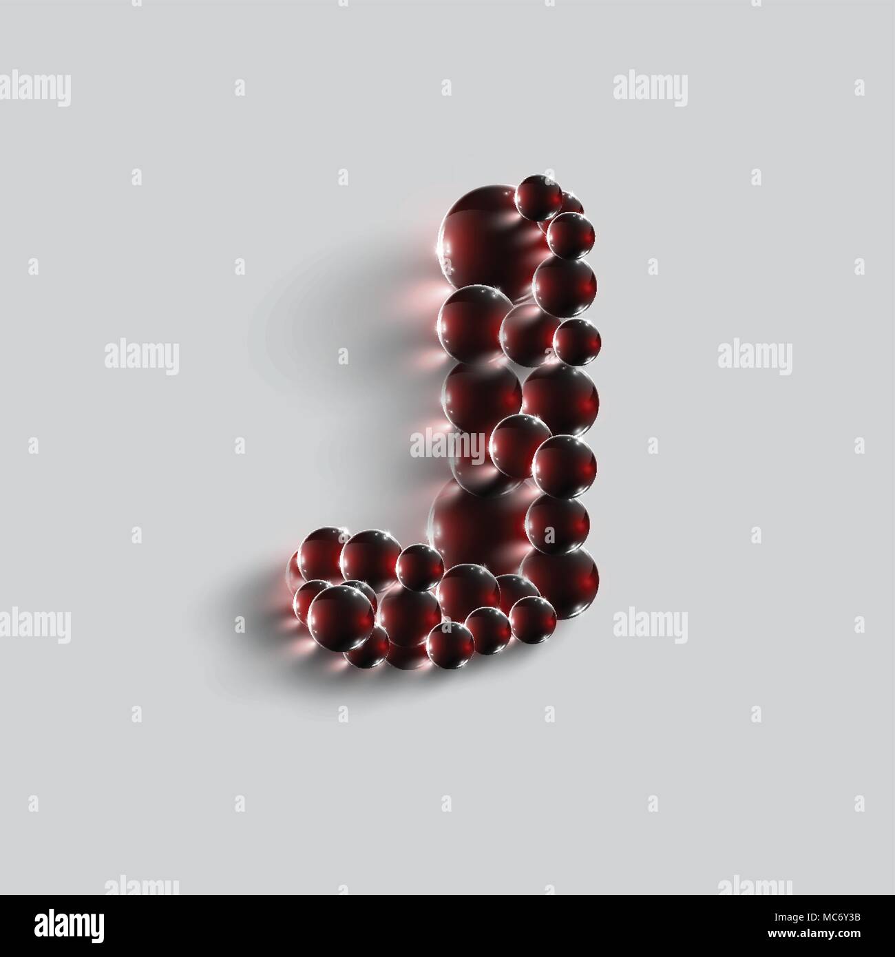 A letter made by red spheres, vector Stock Vector Image & Art - Alamy