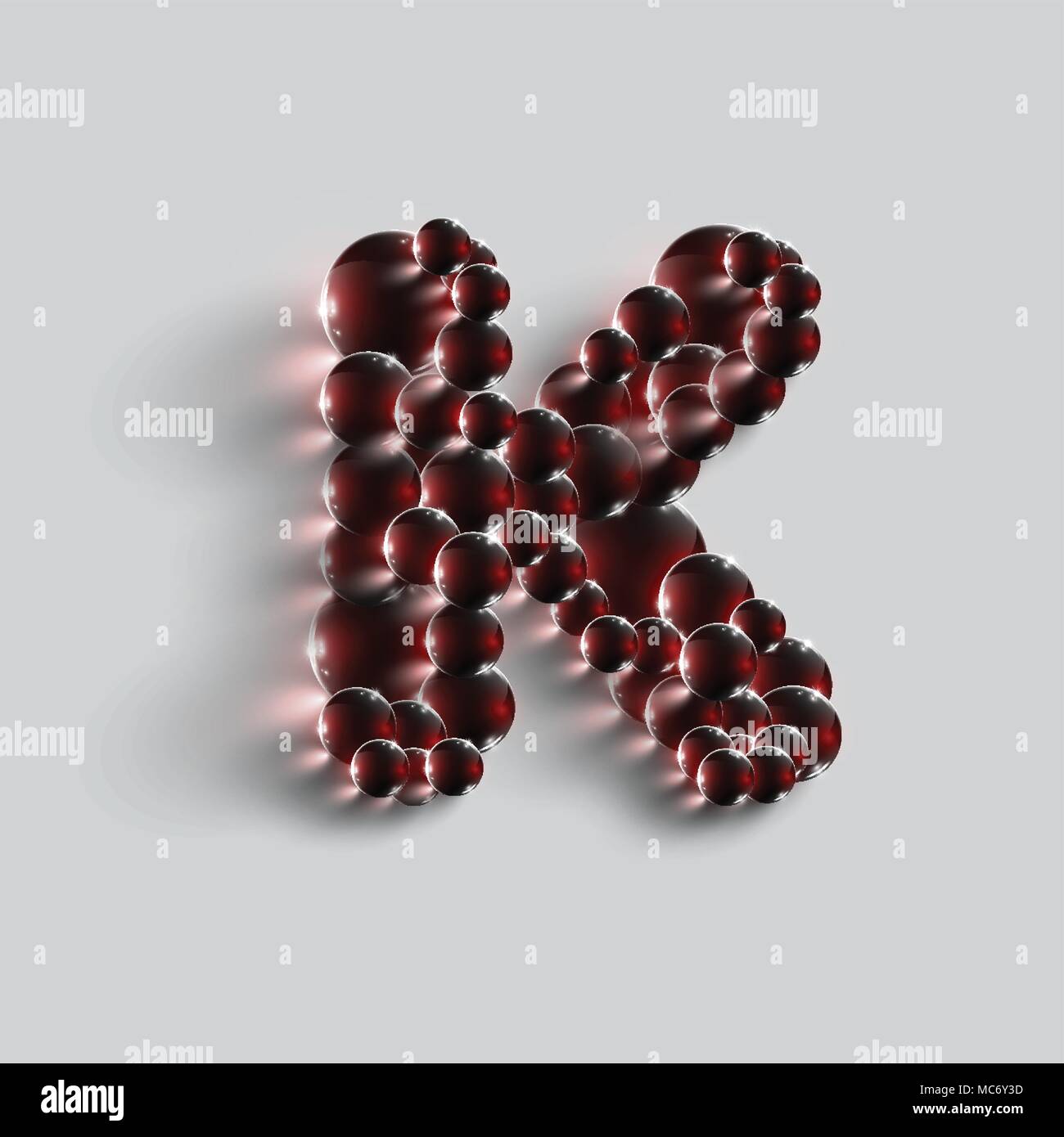 A letter made by red spheres, vector Stock Vector Image & Art - Alamy