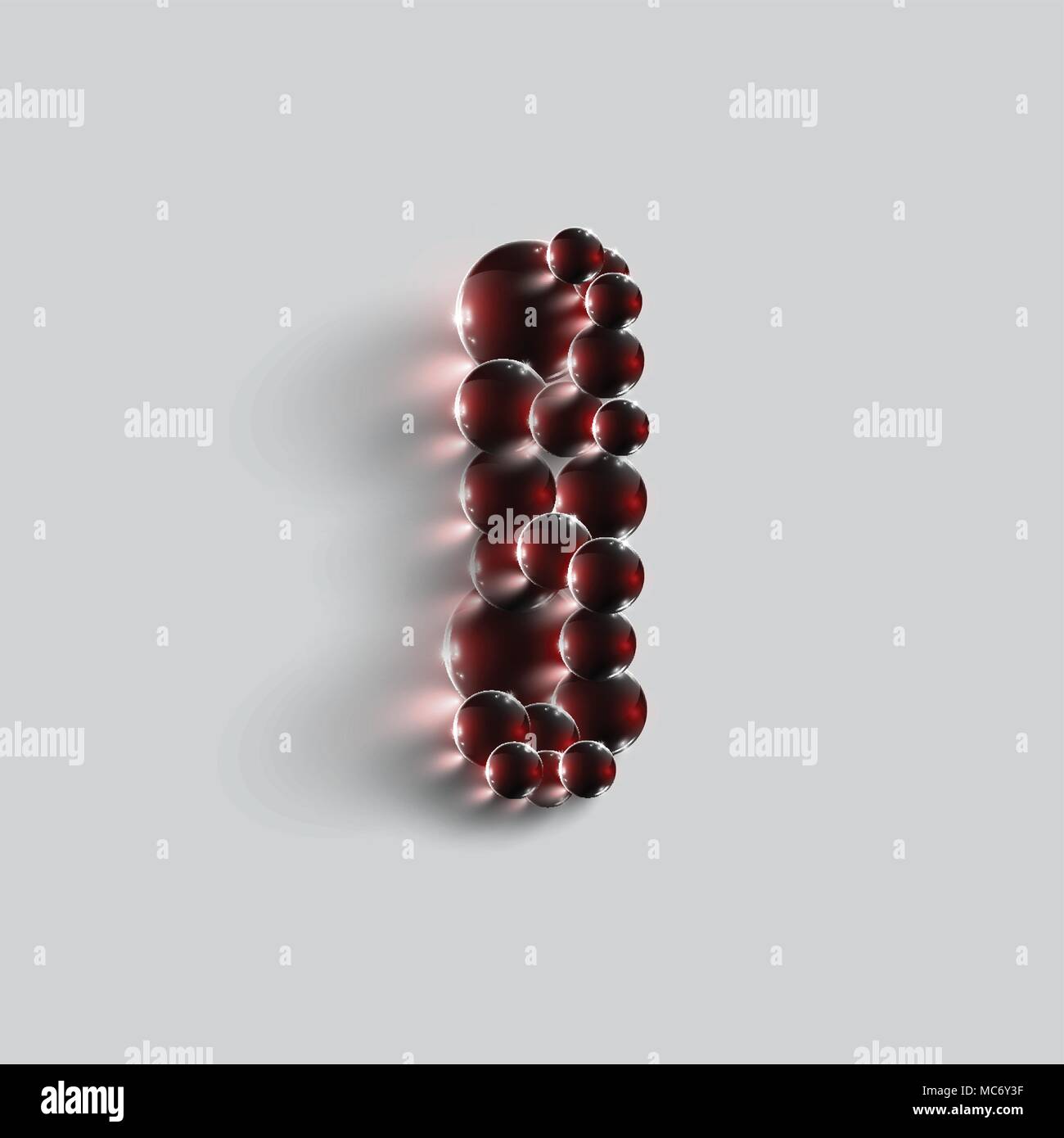 Letter made red spheres hi-res stock photography and images - Alamy